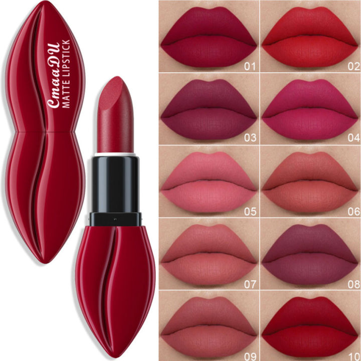10 Colors Waterproof Big Mouth Nude Matte Lipsticks Long Lasting Lip