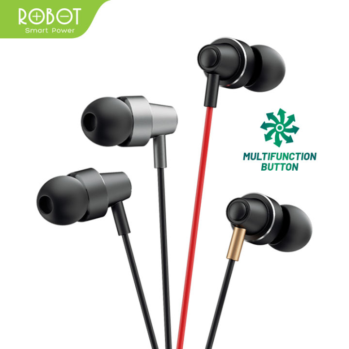 ROBOT Headset Earphone RE240S In-Ear Deep Rich Bass Metal Wired ...