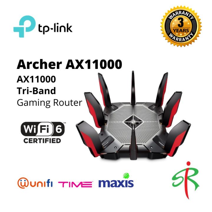 TP-LINK Archer AX11000 Wi-Fi6 Tri-Band Wireless Gigabit Gaming AX WiFi ...