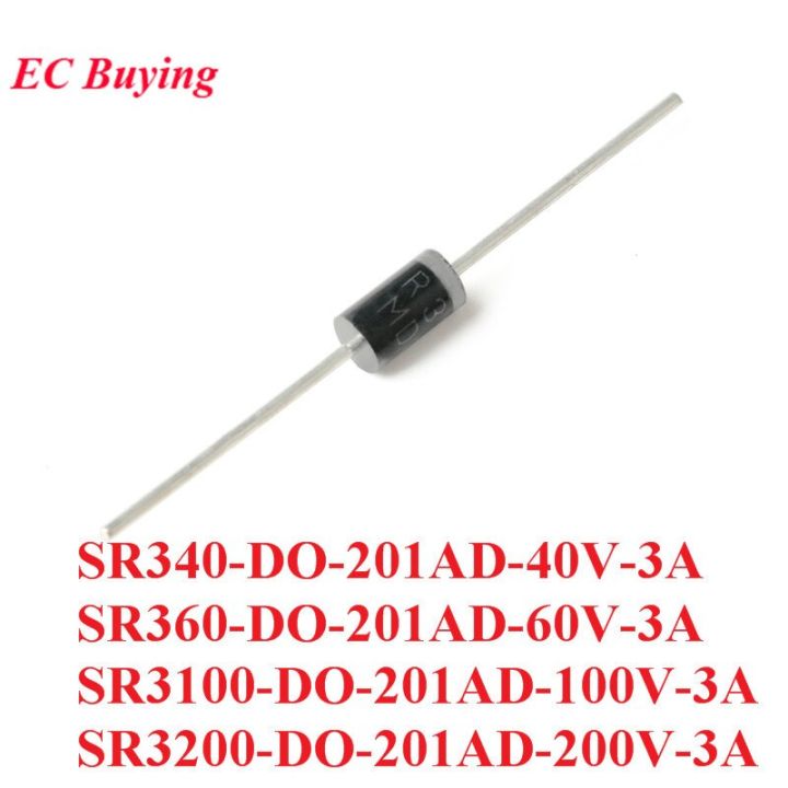 10PCS SR340 SR360 SR3100 SR3200 DO-201AD Schottky Rectifier Diode ...