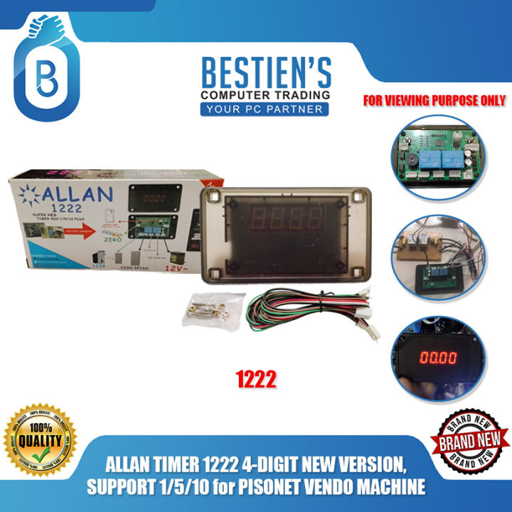ALLAN TIMER 1222 4-DIGIT NEW VERSION, SUPPORT 1/5/10 for PISONET VENDO ...
