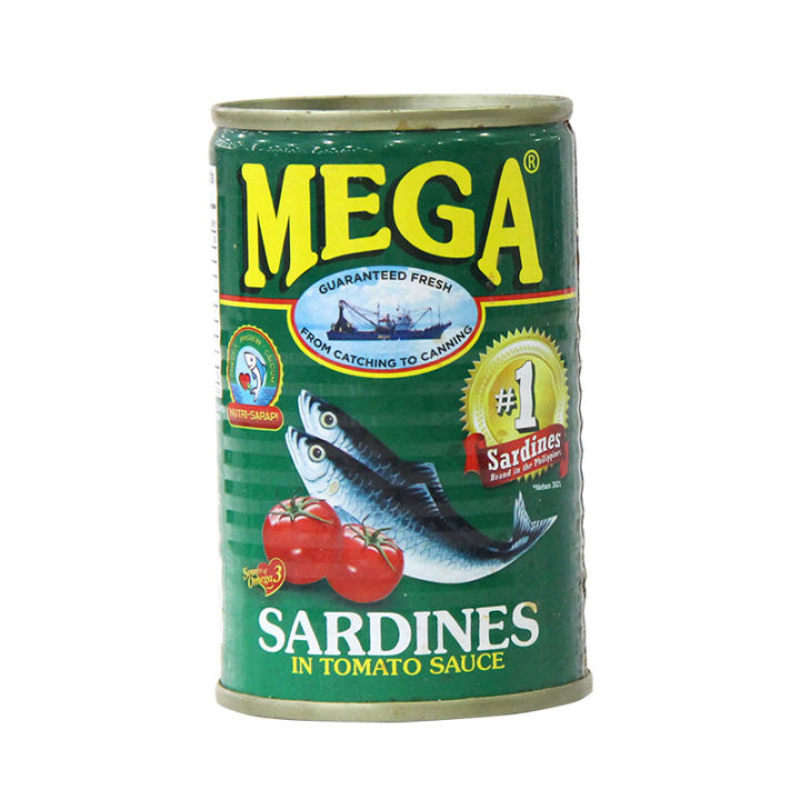 Mega Sardines In Tomato Sauce Easy-Open Can 155g | Lazada PH