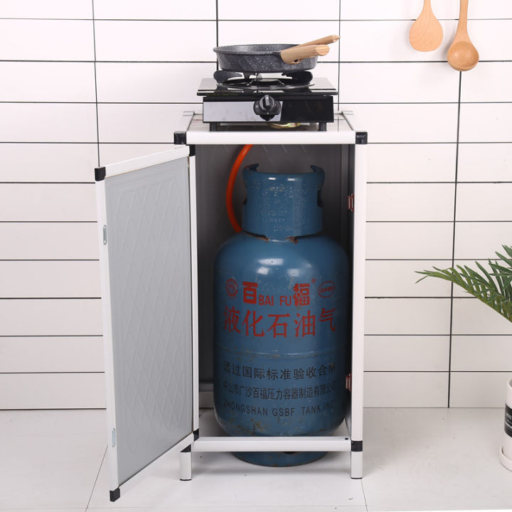 Gas bottle cabinet stove cabinet kitchen shelf tea cabinet bucket ...
