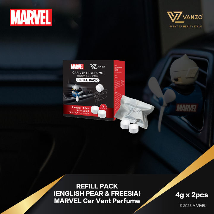 [Refill Pack] VANZO Marvel Series Car Vent Perfume 4g x 2 (English Pear ...