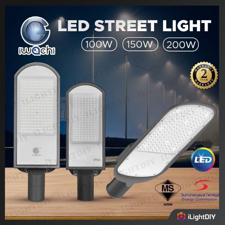 IWACHI 100W 150W 200W LED STREET LIGHT IP66 HEAVY DUTY OUTDOOR LED ...