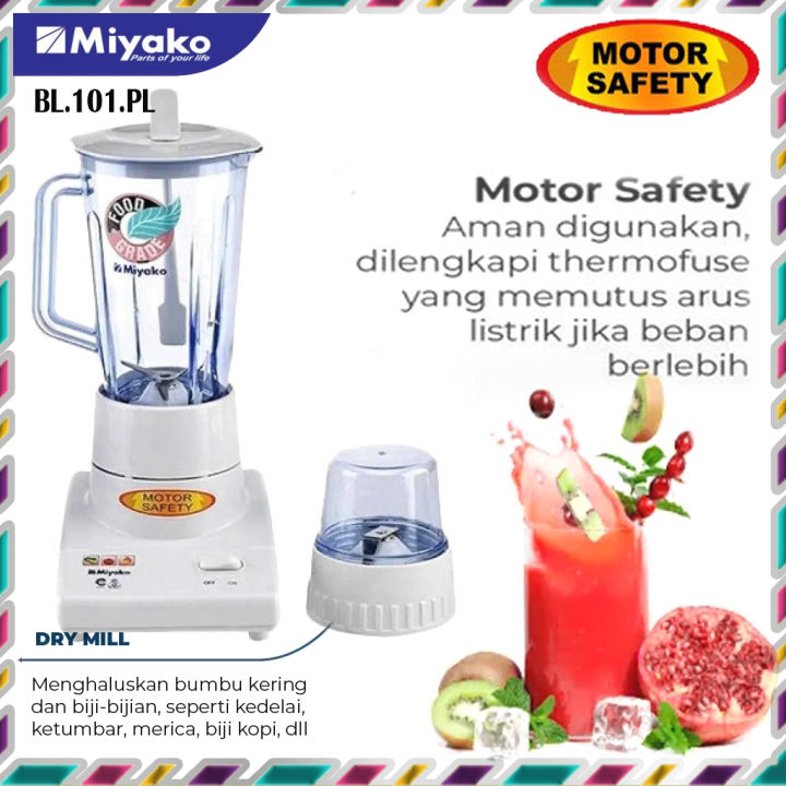 Blender Miyako BL-101 PL dengan warna putih yang elegan ini memiliki ...