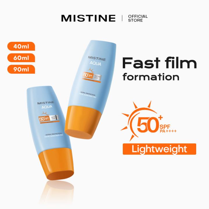 Mistine Sunscreen Sunblock Moisturizer Facial Body Cream SPF50+ PA+++ 2024 New Version | Lazada