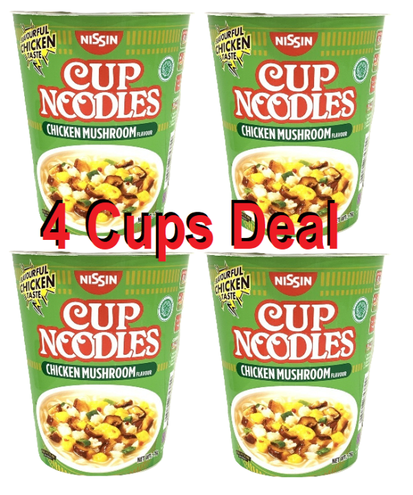 Nissin Cup Noodles - Chicken Mushroom (HALAL) 70G (Bundle of 4 Cups ...