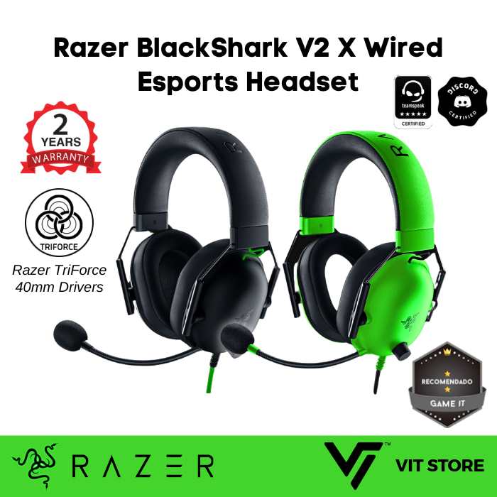 Razer BlackShark V2 X Gaming Esports Headset Multi-platform Wired with ...