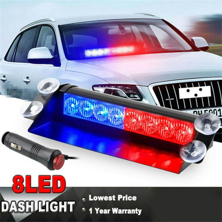 8 LEDs Car Truck Emergency Flasher Dash Strobe Warning Light Day ...