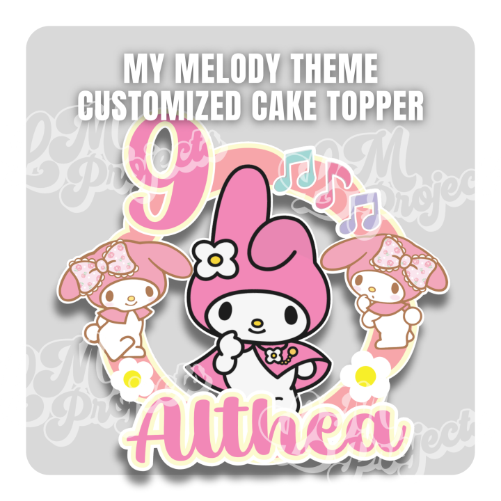My Melody Themed Cake Topper 3D Layered Customized | Lazada PH
