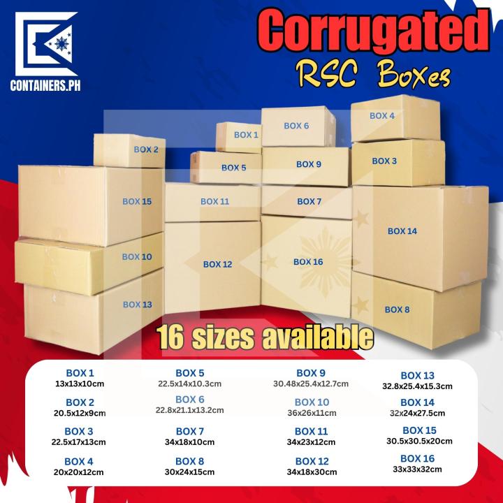 CONTAINERS.PH (16 Sizes Available) Corrugated Box RSC Box Shipping Box ...