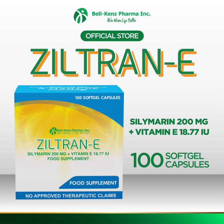 Ziltran-E Silymarin 200mg + Vitamin E 18.77 IU Soft Gel Capsules 100 ...