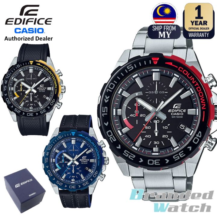 [Marco 2 Years Warranty] Casio Edifice EFR-566 Series Men's Chronograph ...
