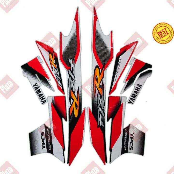 striping stiker body motor yamaha f1zr 2000 putih-merah | Lazada Indonesia