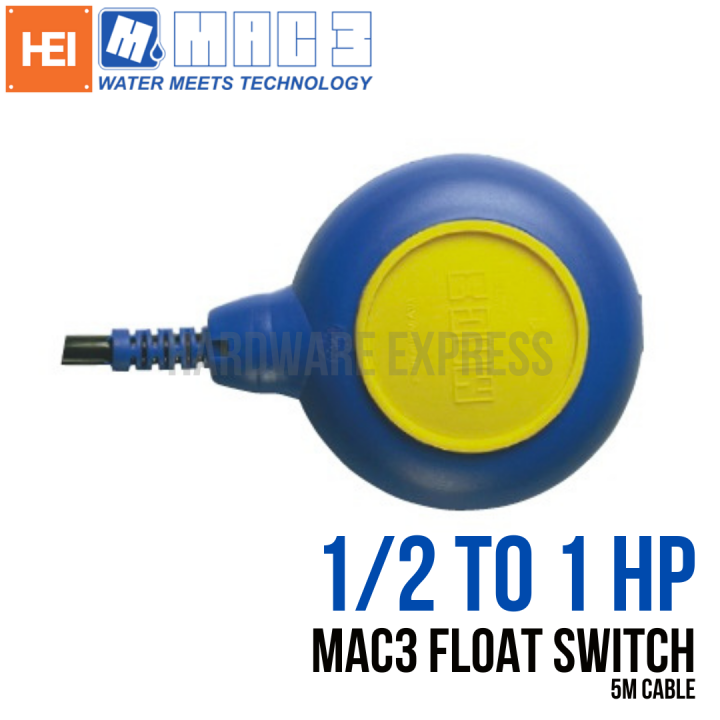 MAC3 Float Switch Water Level Controller (1/2 to 1 HP) or (1/2 to 2 HP) - Made in Italy | Lazada PH