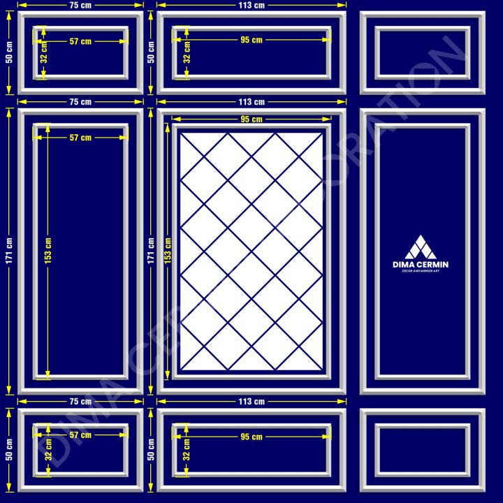 Paket Wall Moulding Lengkap Lis Kayu Profil Kaca Cermin Dekorasi ...