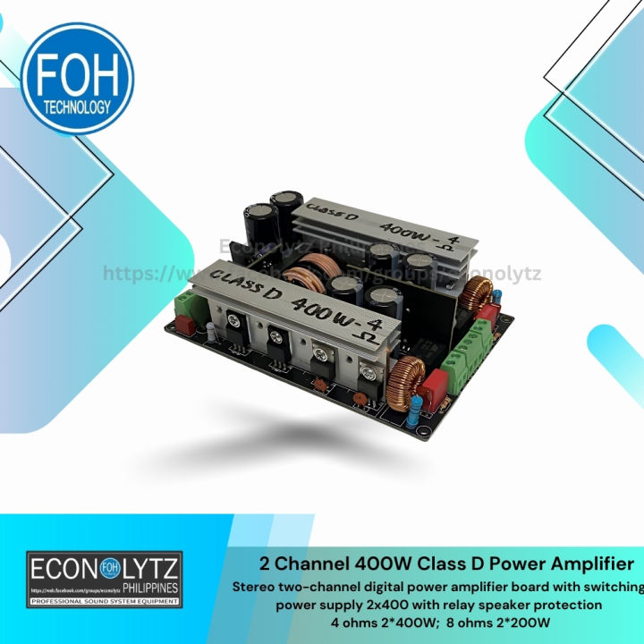 1 PC 2 Channel 400W + 400W Class D Power Amplifier | Lazada PH