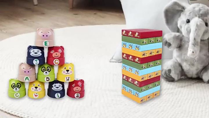 Desktop Stacker Game Digital Bricks Pro Stacked Children's Toys 707-68 ...