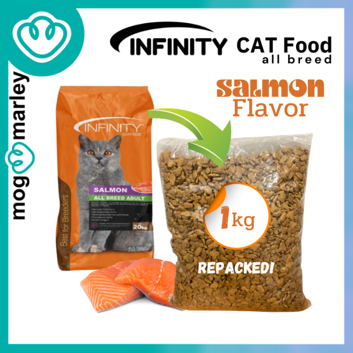 Infinity Cat Dry Food Salmon Flavor for All Breeds 1kg - mog and marley ...