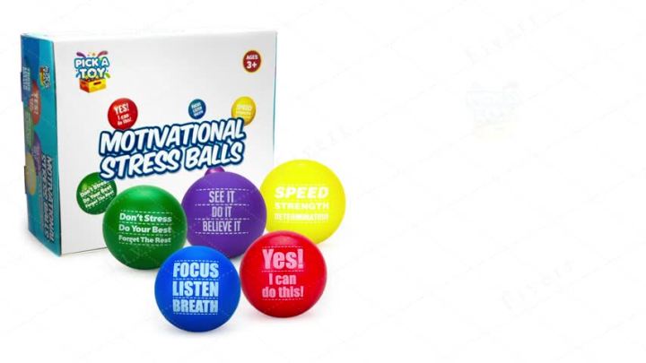 LZD 5-Pack Motivational Stress Balls for Kids and s Promote Anxiety and ...