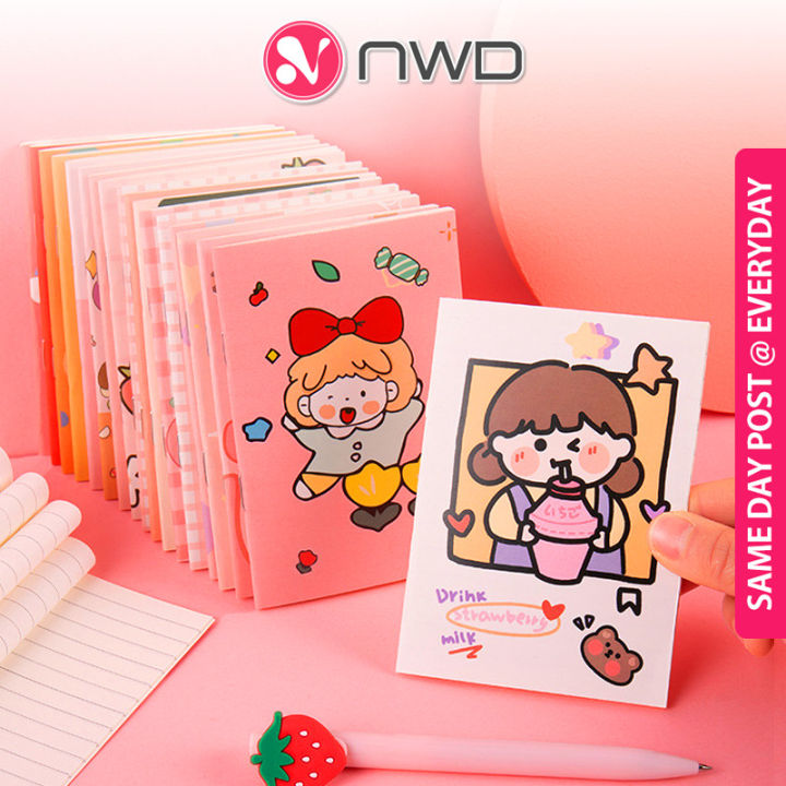 𝗡𝗢𝗩𝗘𝗟𝗧𝗬 》 32 Pages Cartoon Mini Pocket Notebook Journal Diary Memo Note ...