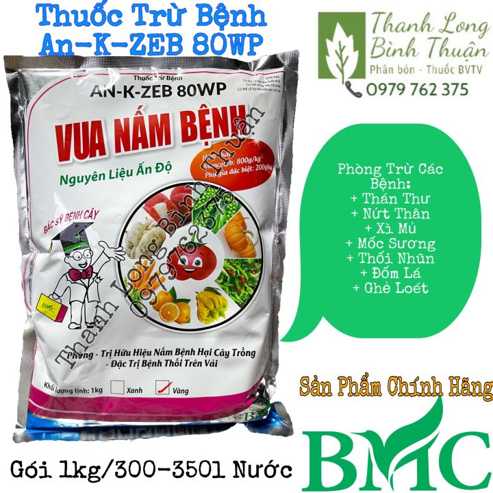 Thuốc Trừ Bệnh - An-K-ZEB 80WP - Vua nấm bệnh - Bột vàng - Mancozed ...
