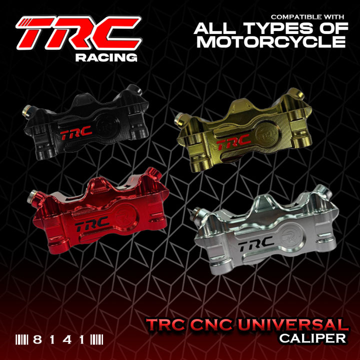 TRC Racing Universal CNC Brake Caliper 4 POT Ceramic Pistons w/ Pressure Plate 8141 | Lazada PH