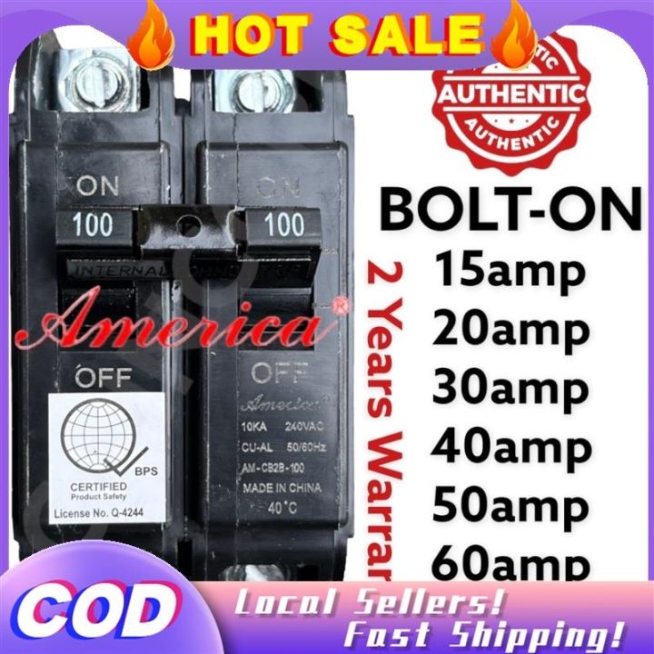 【COD/READY】 BOLT-ON Breaker 15 20 30 40 60 100amp Bolt-on Type | Lazada PH
