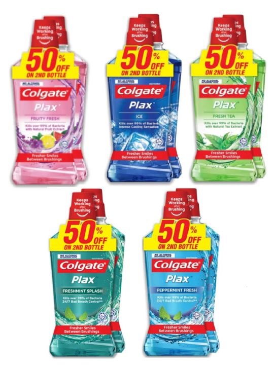 Colgate Plax Mouthwash Valuepack 750ml x 2 | Lazada