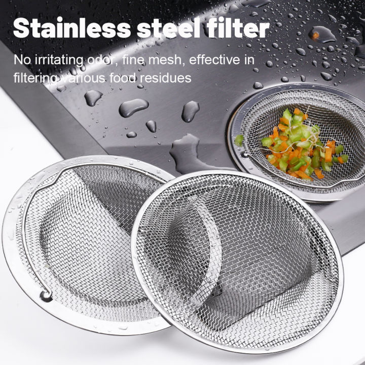Stainless Steel Kitchen Sink Filter Trap Bathtub Hair Stopper Bathroom ...