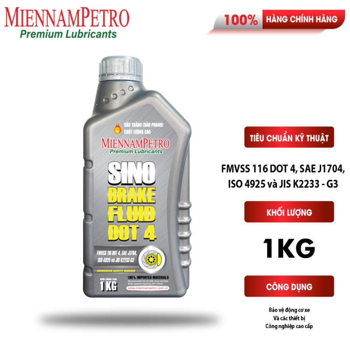 Dầu Thắng Phanh MiennamPetro Sino Brake Fluid Dot 4 1Kg Chống Gỉ Và Mài ...