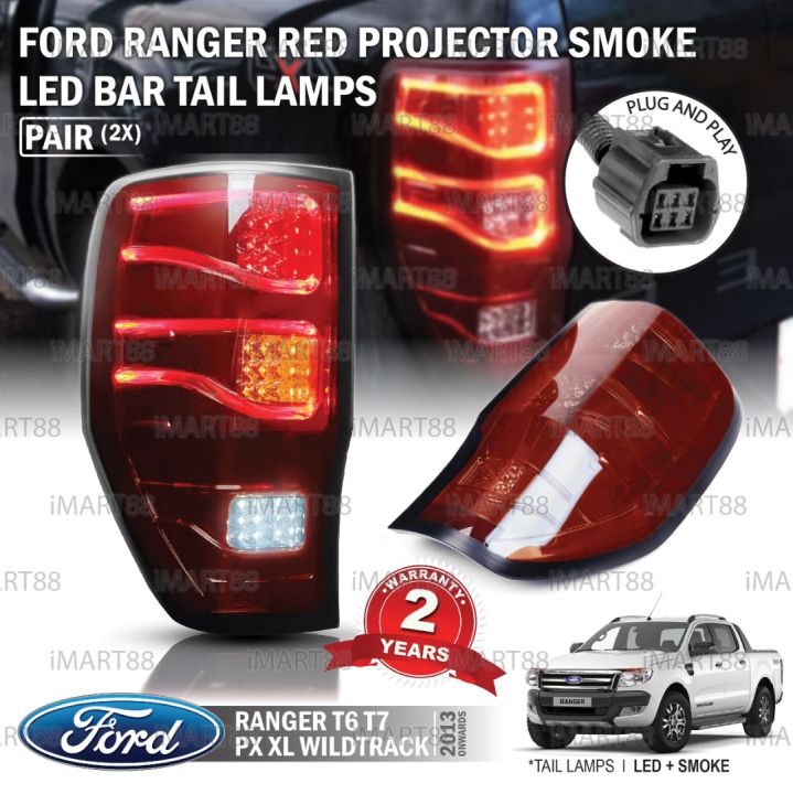 FORD Ranger T6 T7 XL XLT Wildtrak MK1 MK2 2011 2019 LED Bar Tail Lamp ...