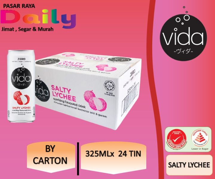 VIDA ZERO 325MLx24 - SALTY LYCHEE**BY CARTON** | Lazada