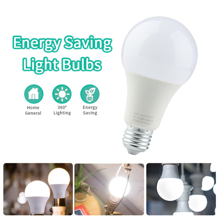 E27 LED Bulb 9W/12W/18W Mentol Lampu 6500K Daylight Downlight Table ...