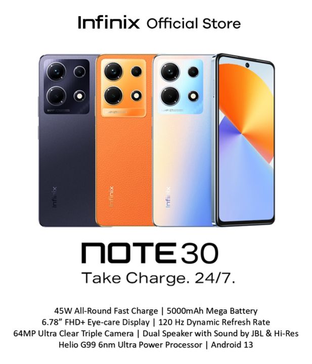 Infinix Note 30 8/128GB + 1 Year Local Warranty (Free Casing & Tempered ...