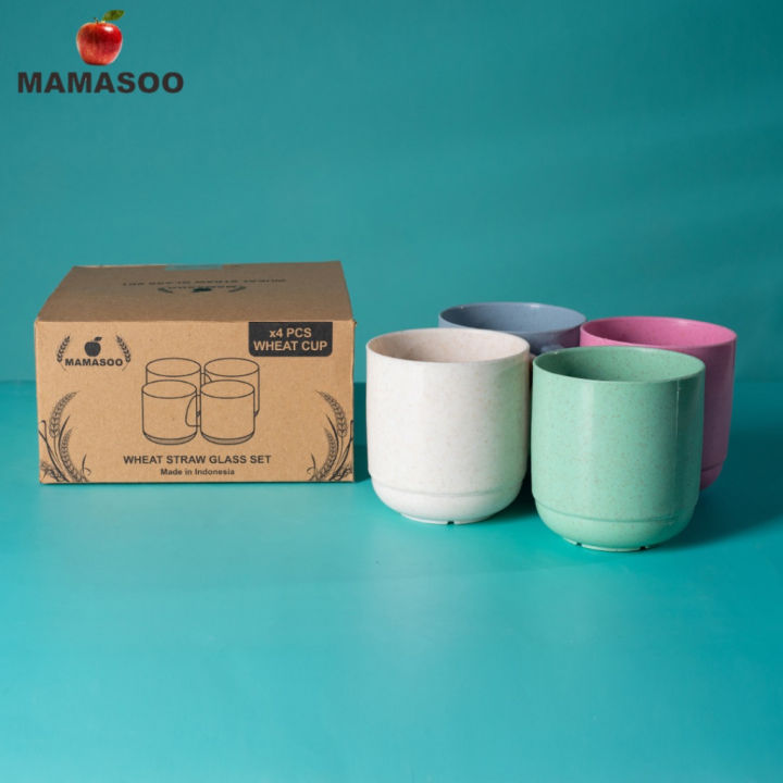 MAMASOO Gelas Mug Tahan Panas Dengan Gagang Super Tebal Bahan Jerami ...