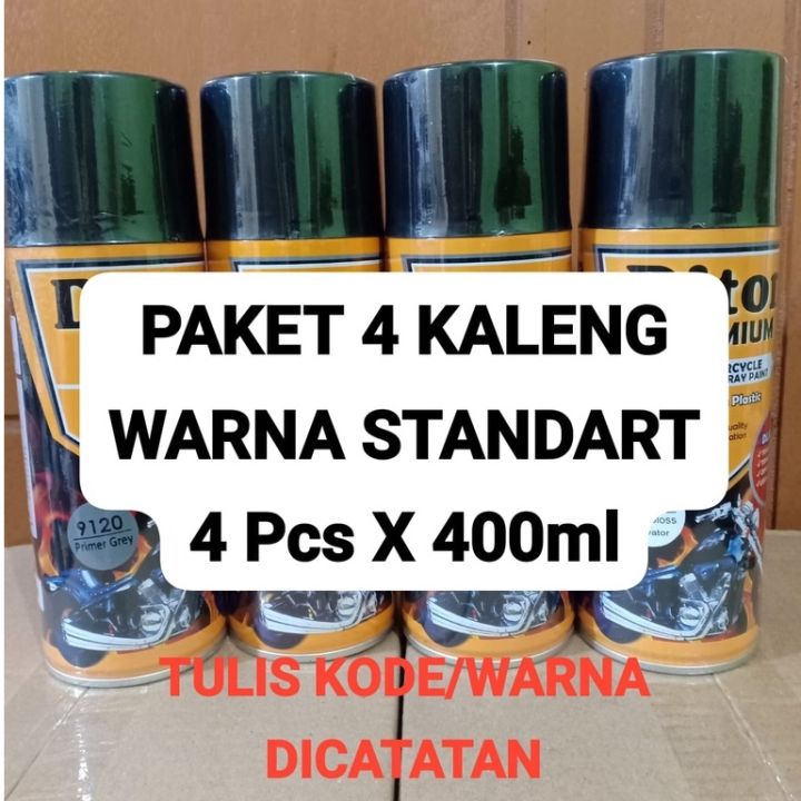 DITON PREMIUM Paket 4 Kaleng Warna Standard / Solid Colors Pilox Pilok ...