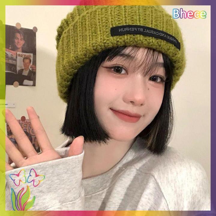 Bhece หมวกสีพื้นหมวกอบอุ่นฤดูใบไม้ร่วงฤดูหนาวสำหรับผู้หญิงหมวกอบอุ่น ...
