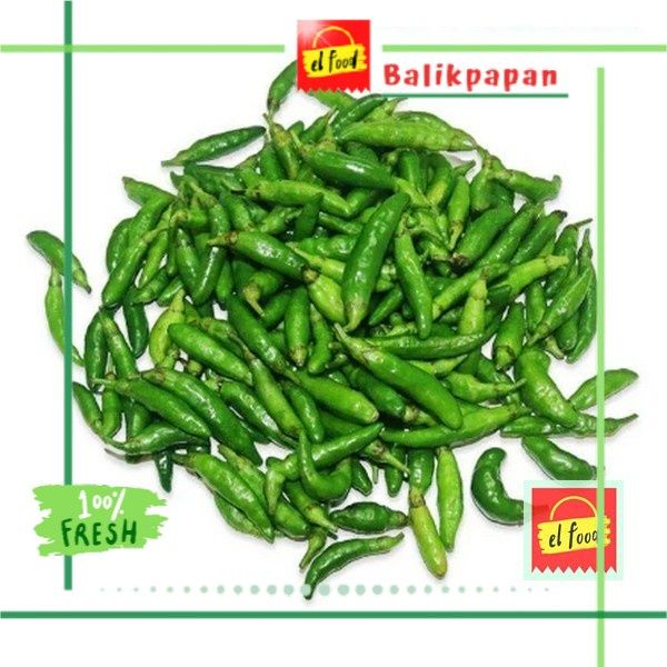 CABAI RAWIT HIJAU 100gr /ELFOOD/Sayur/Rempah/LOMBOK IJO /Cabe Rawit ...
