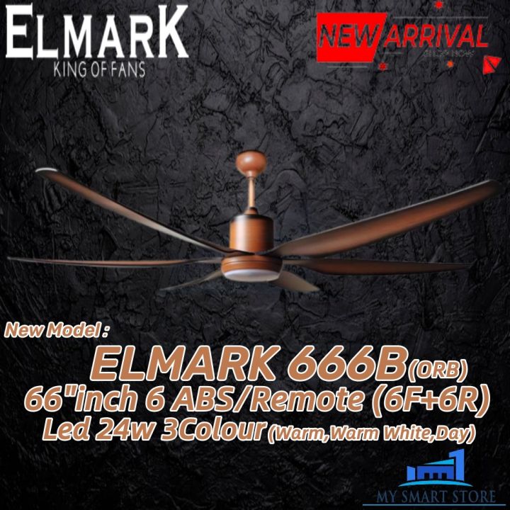 ELMARK 66" DC Motor 24W LED Ceiling Fan ABS Blades With 6+6 Speed ...