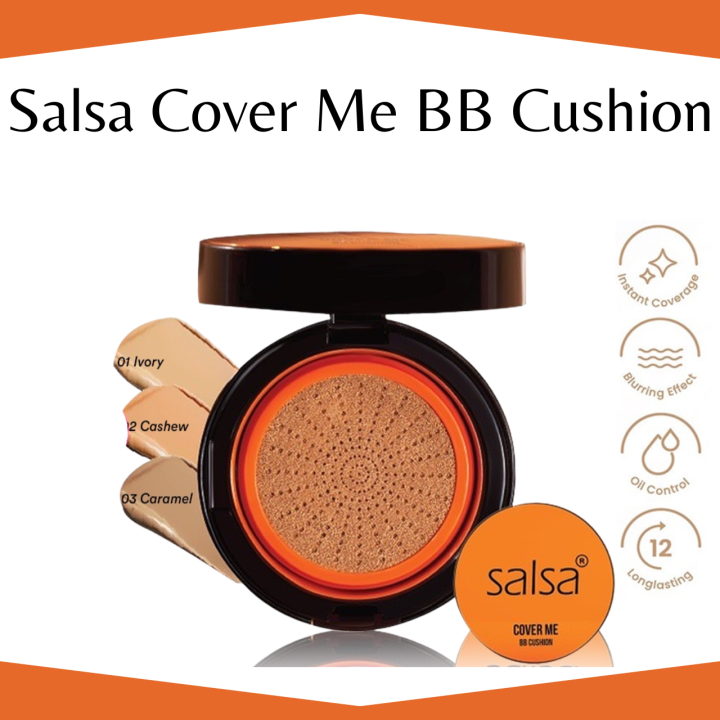 Salsa Cover Me BB Cushion 20g/Semi Matte Coverage Makeup | Lazada Indonesia