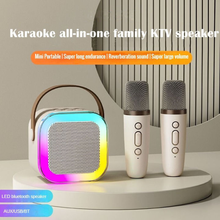 Portable Wireless Bluetooth Stereo Karaoke Speaker with Mic K12 High-end Professional Family ...