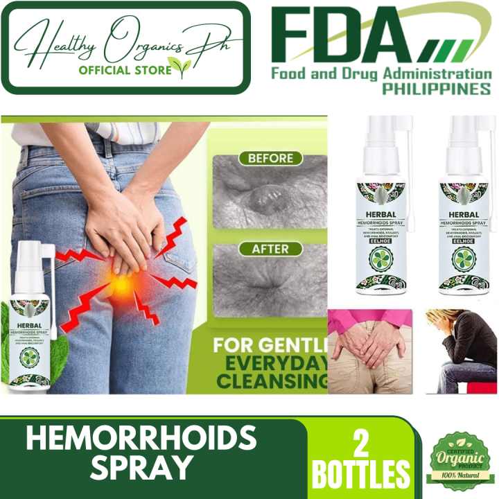 2 BOTTLES ORIGINAL AND EASY TO USE HERBAL HEMORRHOIDS SPRAY VIRAL ...