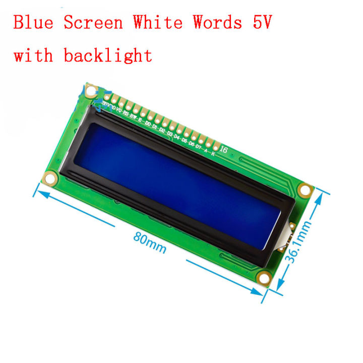 LCD1602 LCD Screen Green Blue Screen 5V White Words With Backlight ... LCD1602 LCD Screen Green Blue Screen 5V White Words With Backlight ...