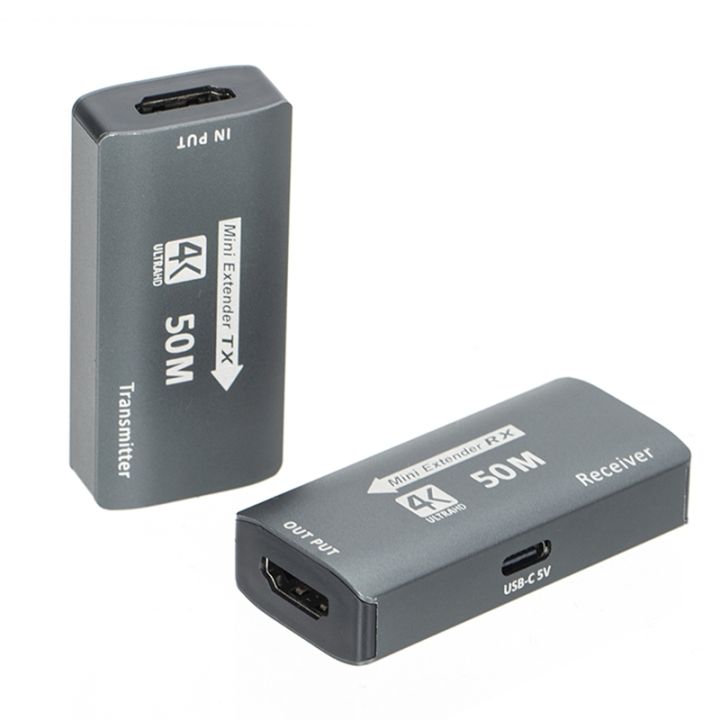 TX RX Adapter HDTV to RJ45 4K -Compatible Extender over CAT6 Network ...