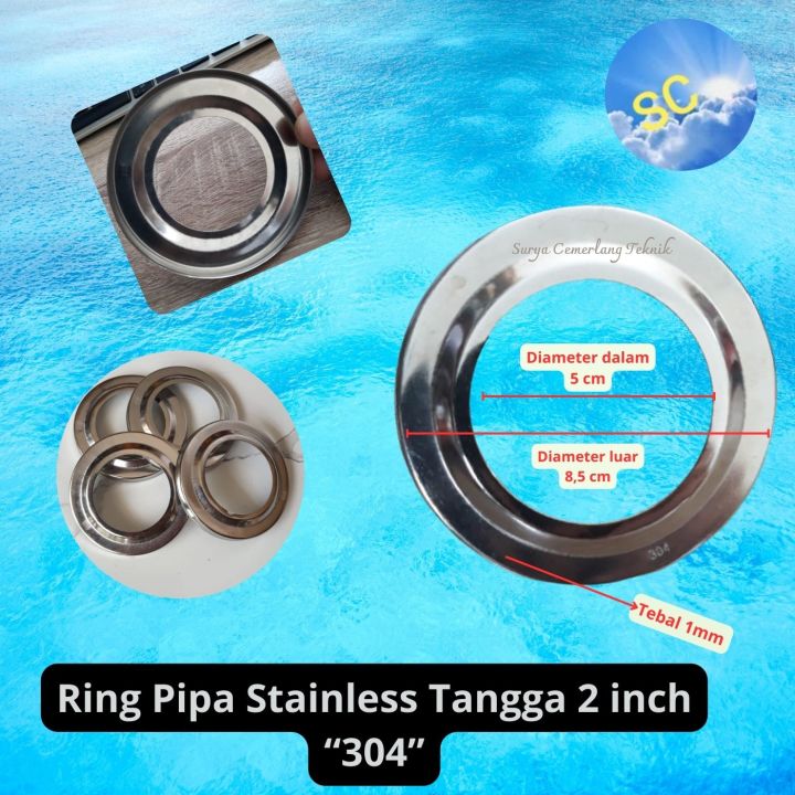 Tapak Pipa Ring pipa stainless Steel Tangga 2 inch "304" | Lazada Indonesia
