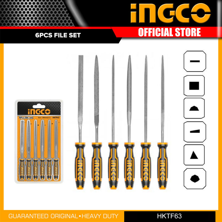 INGCO HKTF63 6pcs Metal File Set for Steel and Metal Filing Metal ...