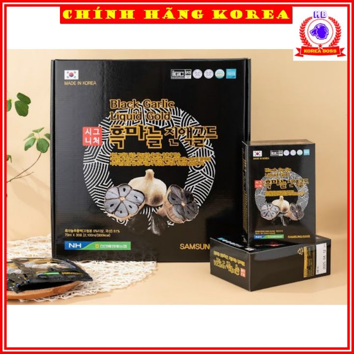 Nước tỏi đen hàn quốc Black Garlic chính hãng, hộp 30 gói - Tăng đề ...