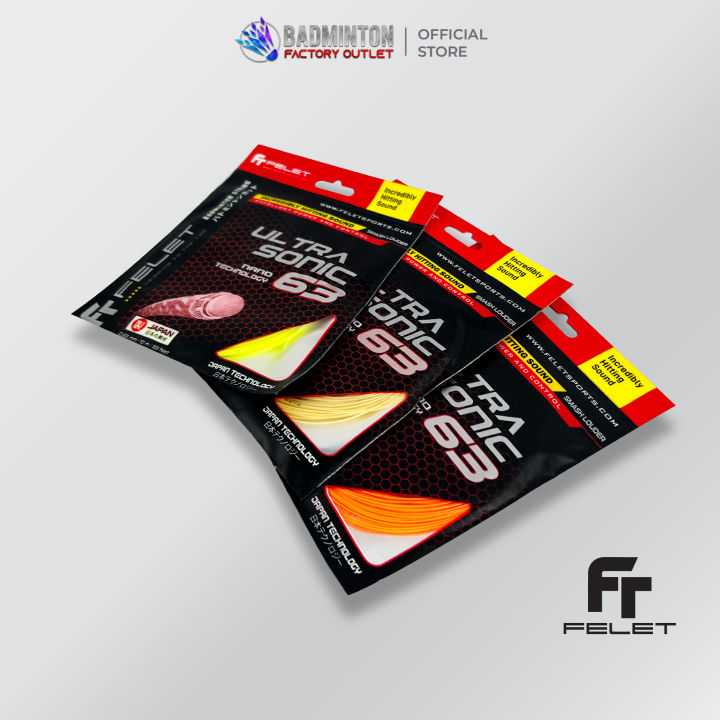 FELET Ultrasonic 63 Badminton String | 100% ORIGINAL (Made In Japan ...